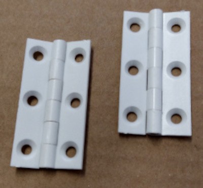 W4 Nylon Hinge White 2 50mm Pair
